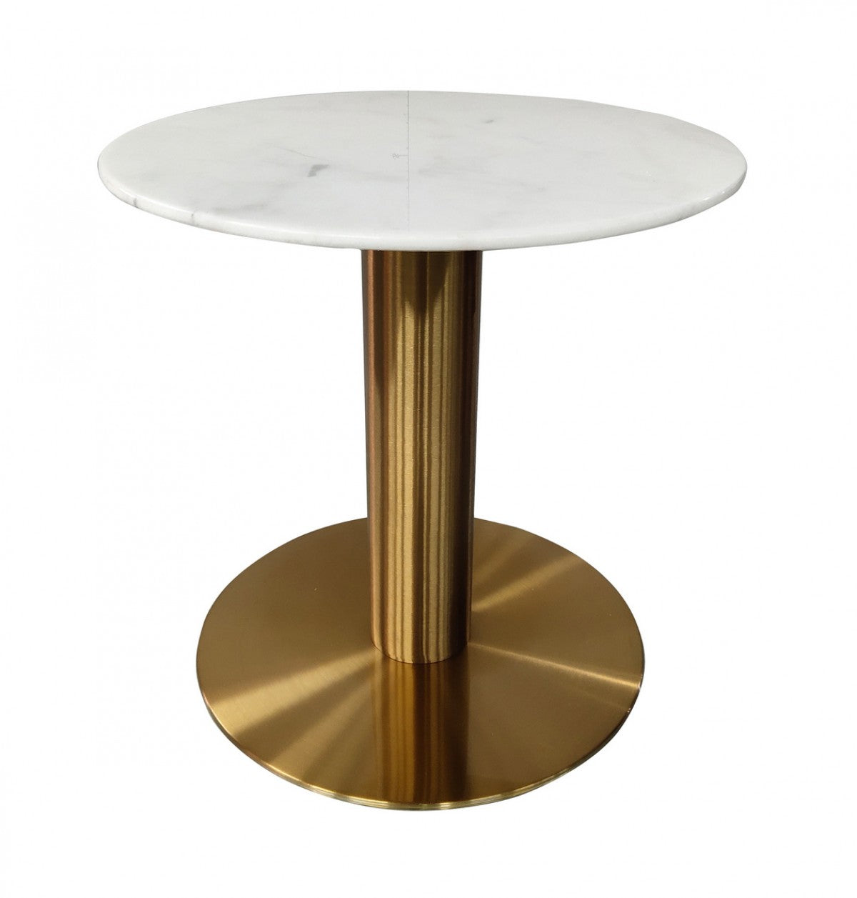 Darcy - Glam White Marble And Brushed Gold End Tab | Modern Table ...
