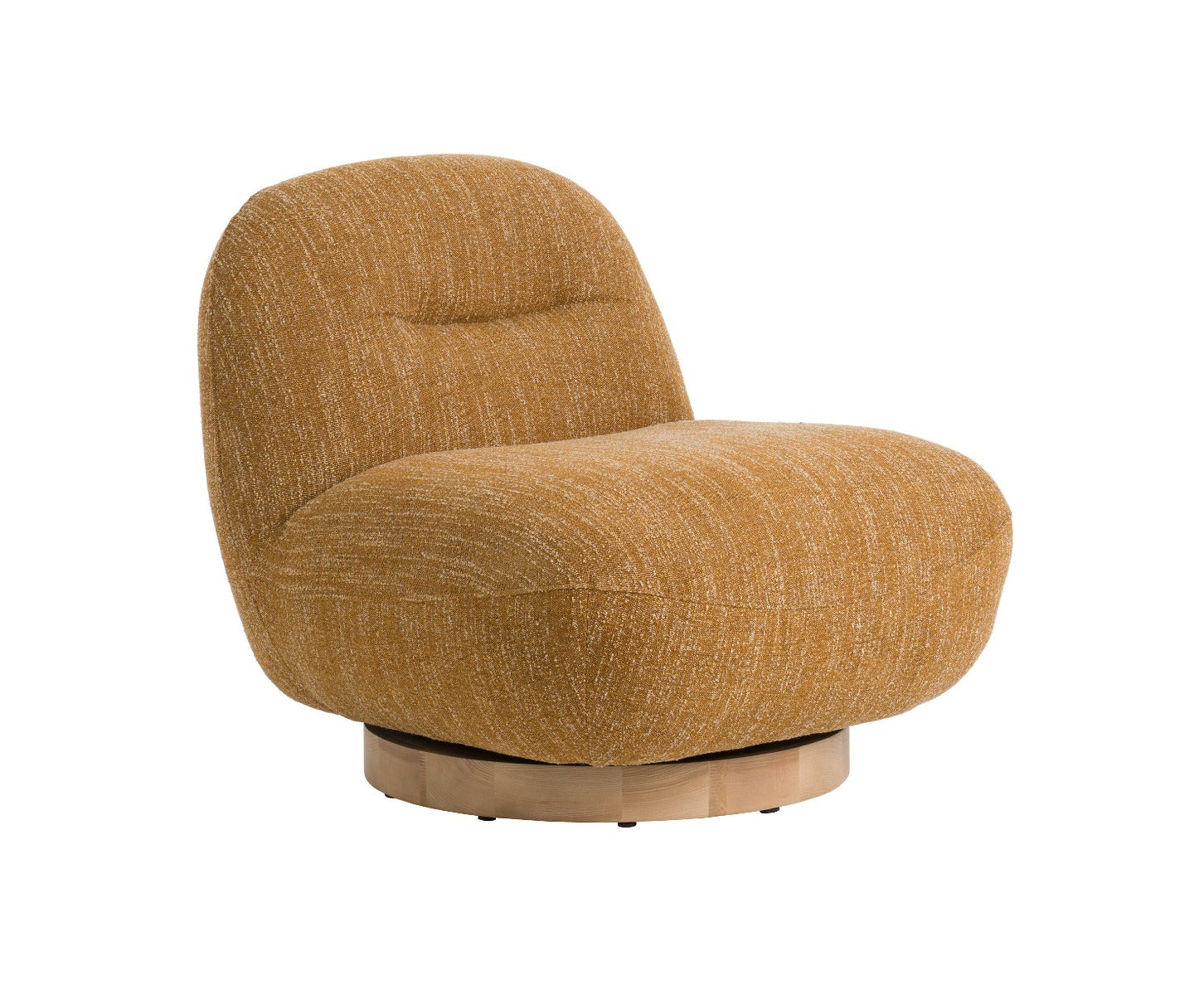 Renee - Modern Mustard Fabric Swivel Accent Chair – Modern Contempo