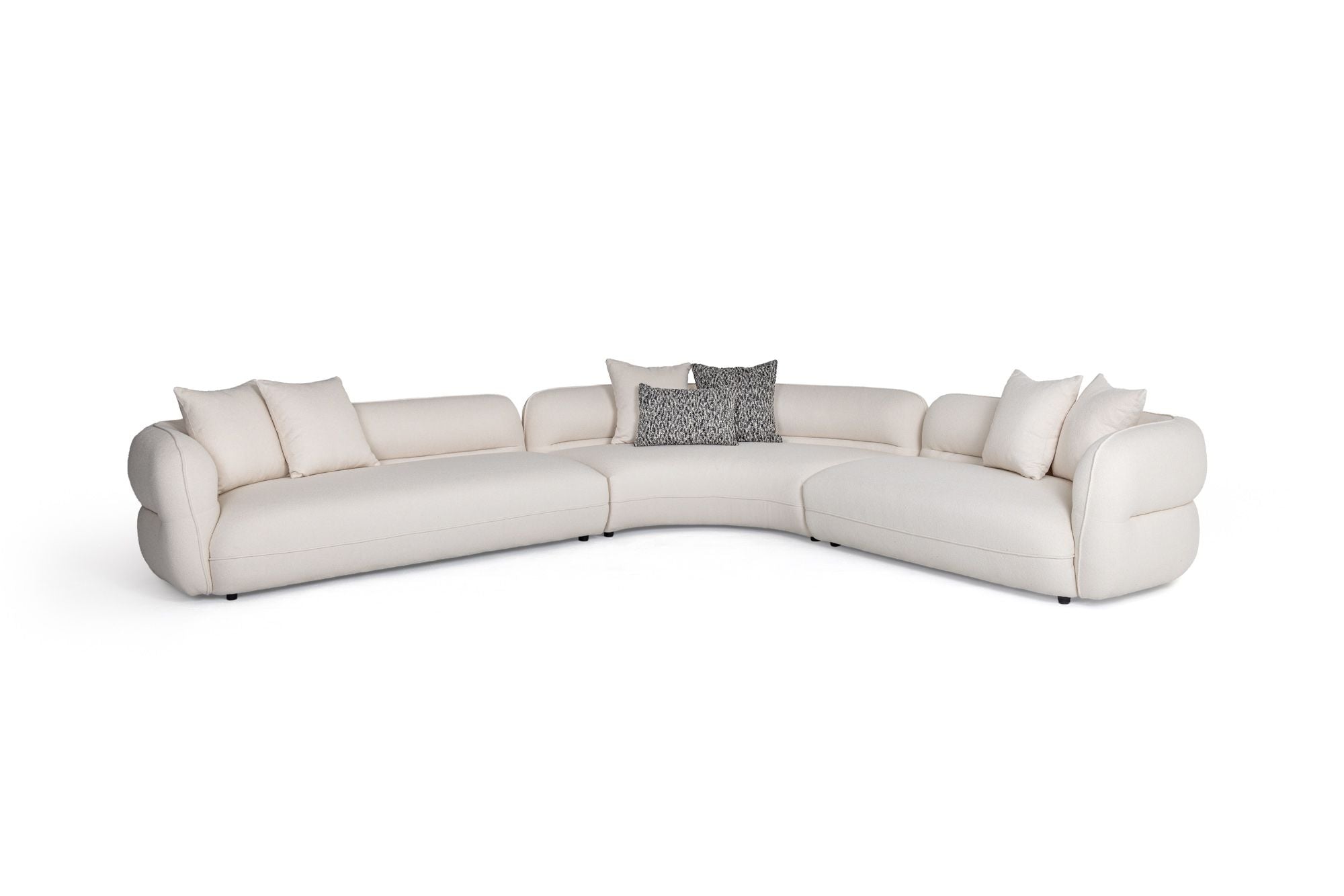 Cora Modern Off - White Fabric Sectional Sofa | Modern Sofa for Living ...