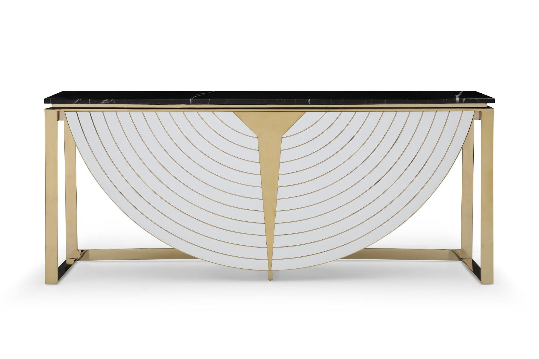 Favo - Gold + Marble Console Table – Modern Contempo
