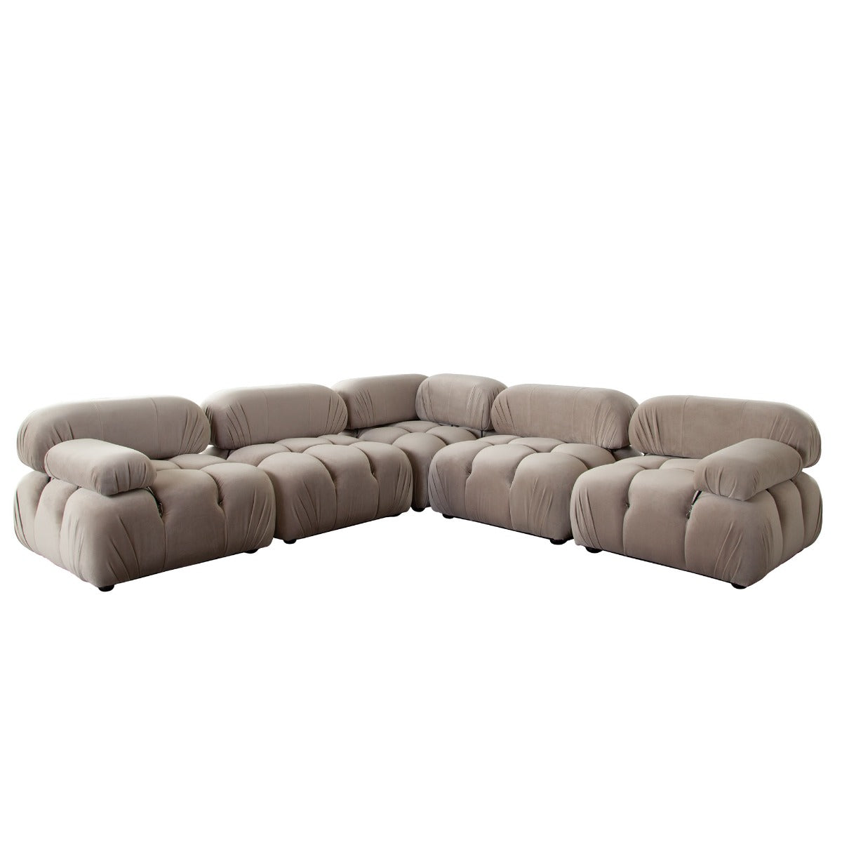 Pulse 5PC Modular Sectional Velvet | Modern Furniture – Modern Contempo